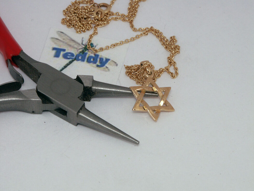 Davidsstjerne vedhæng i guld – Guldsmed Teddy